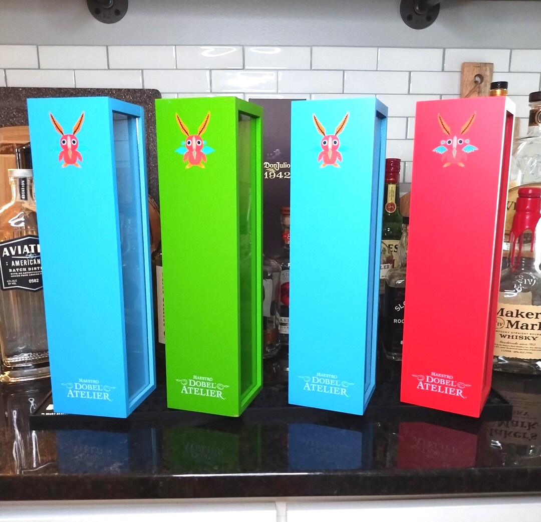 Maestro Dobel Decorative Tequila Boxes - Wooden Shadowboxes - Home Bar ...