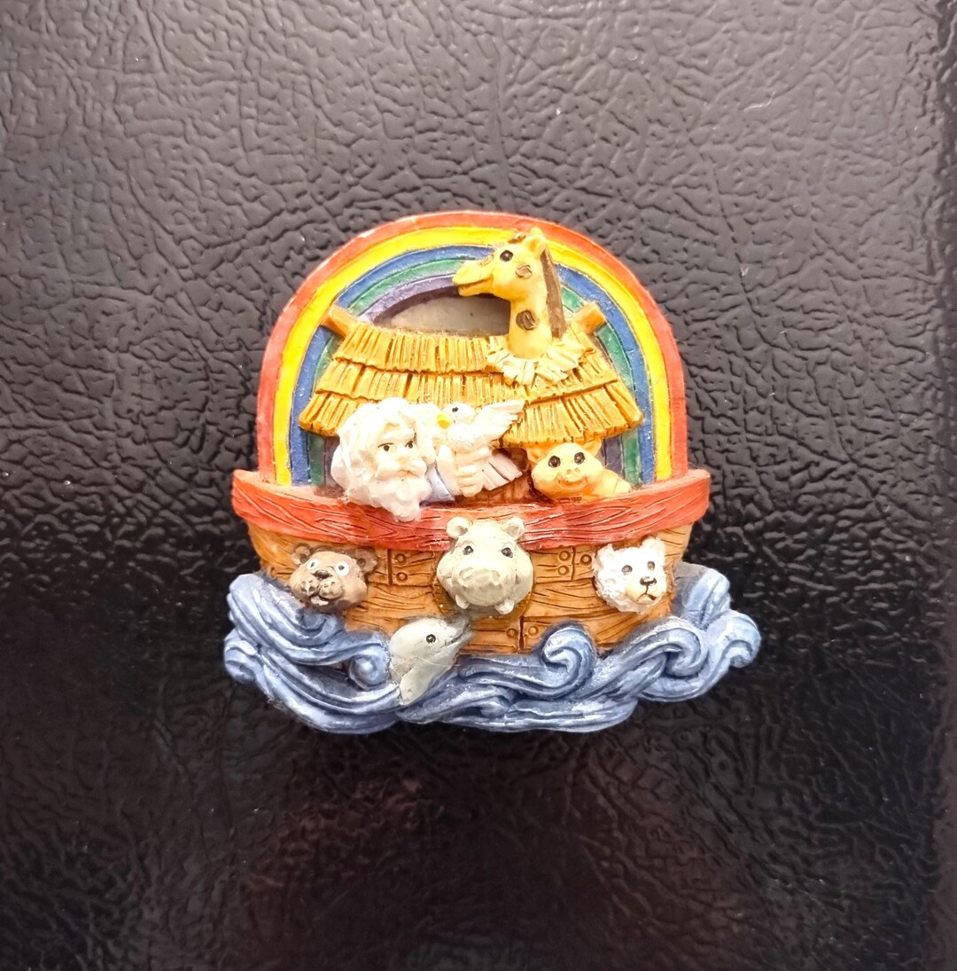Noah's Ark Magnet - Ceramic - Vintage 1990's - Kid's Magnet - Religious ...