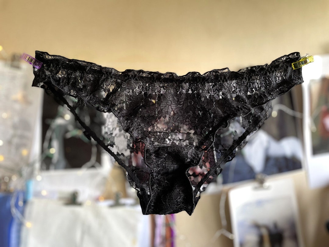 Frou-frou Cosplay Bloomer Women's Panties Black Floral Lace Veil - Etsy