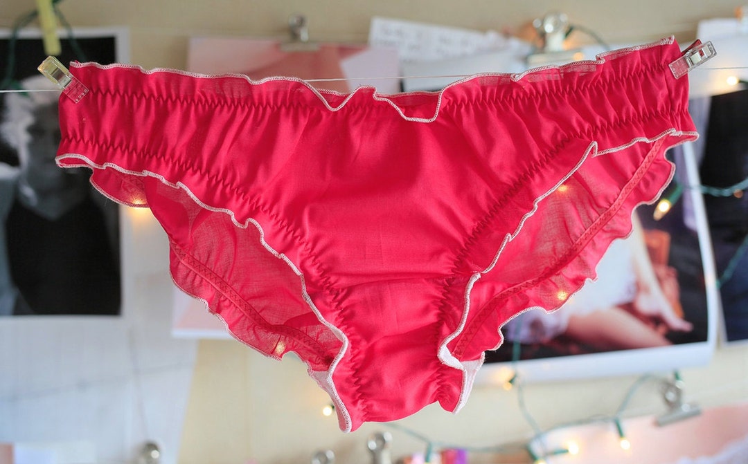 Frou-frou Panties Cosplay Bloomer Woman White Cotton Printed Patterns ...