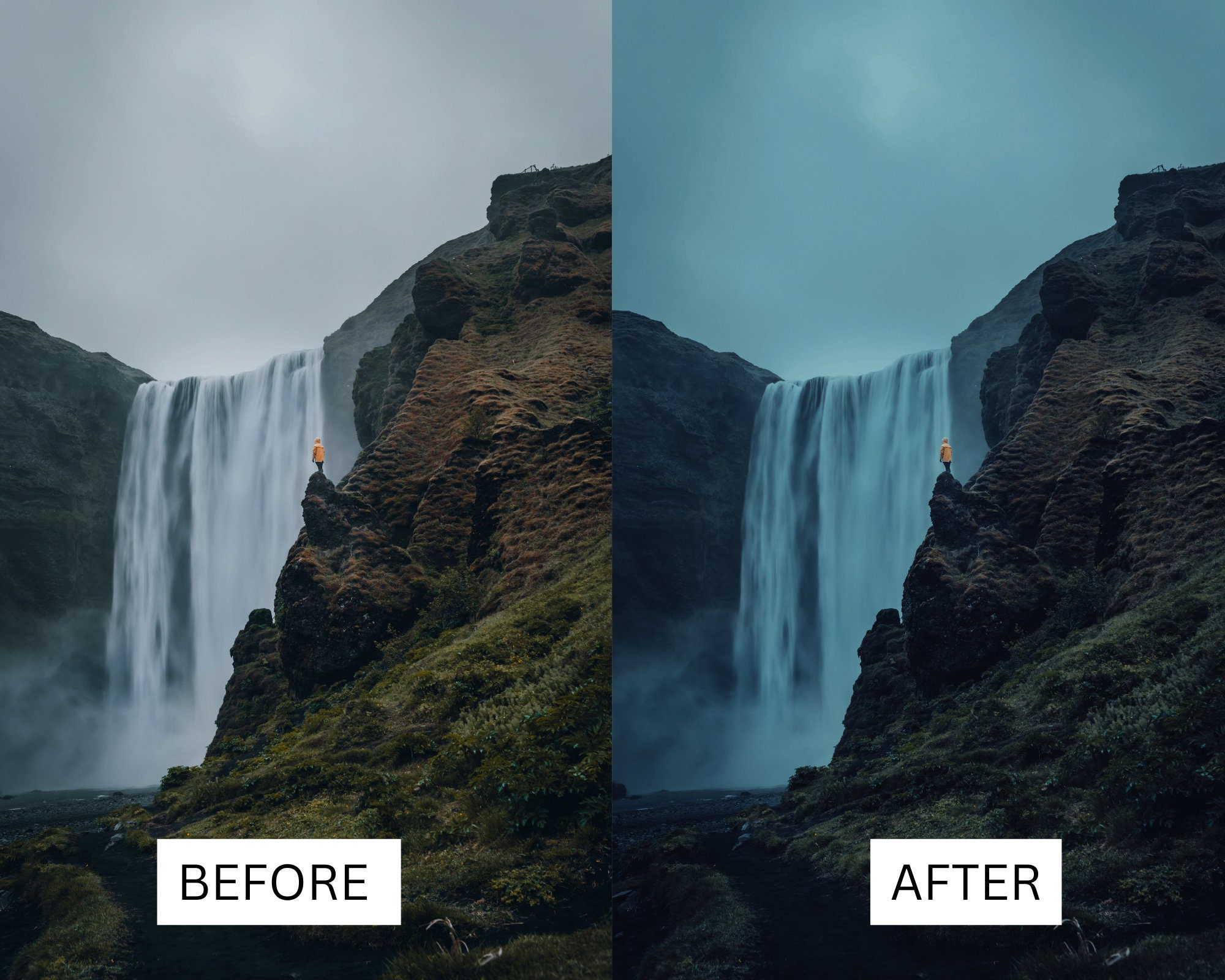 40 Moody Blue Landscape Luts | Cinematic Color Grading for Premiere Pro ...