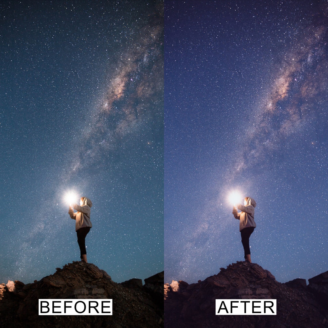 40 Astrophotography Lightroom Presets | Milky Way Night Sky | Stars ...