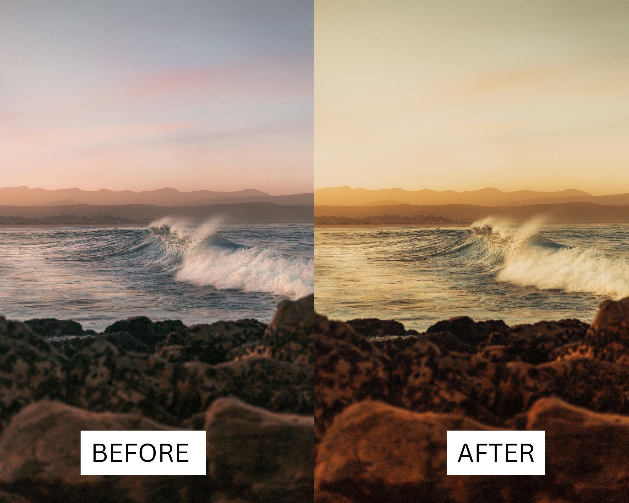 40 LUTS | Golden Hour | Sunset | Landscapes | Premiere Pro | Photoshop ...