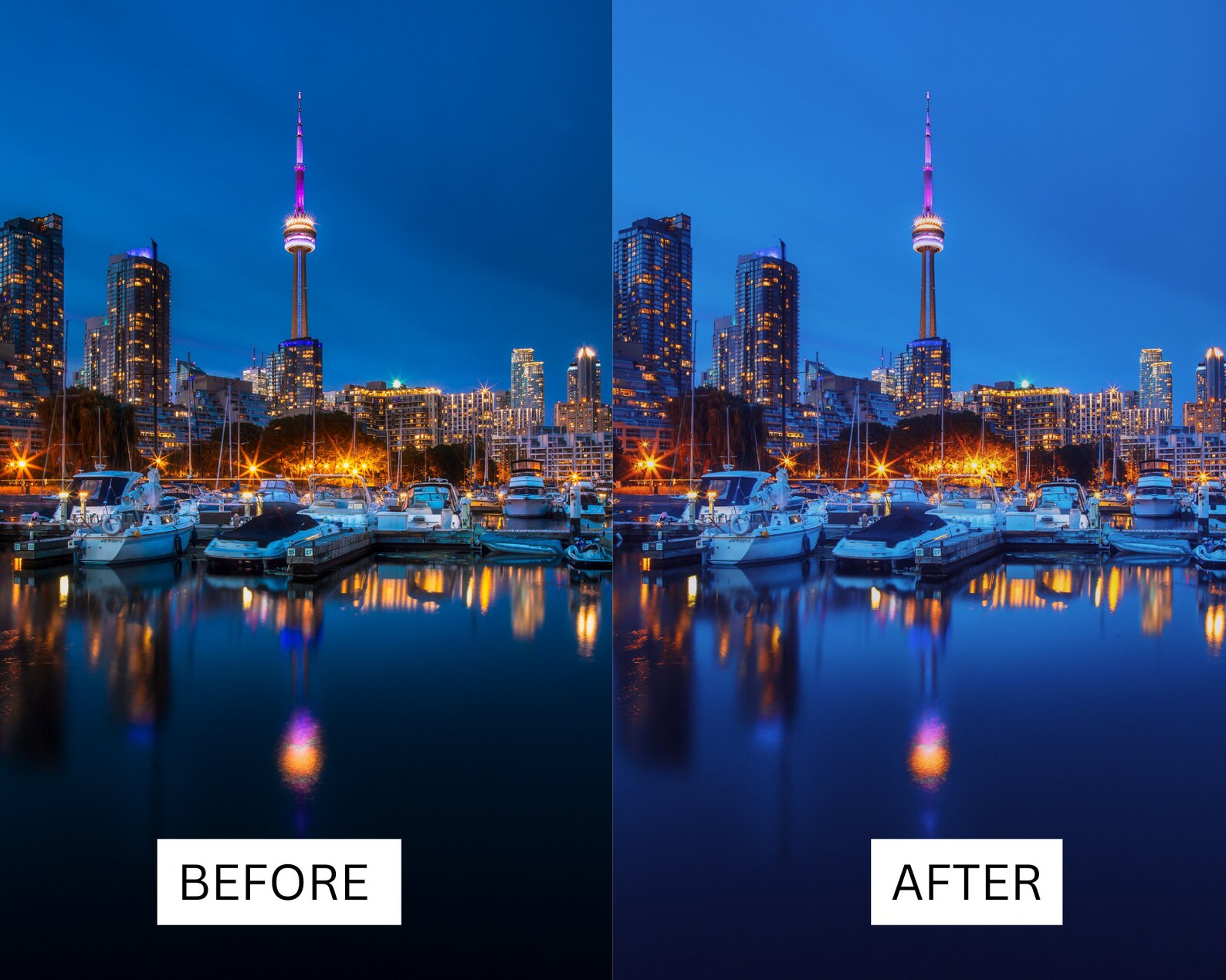 40 Blue Hour Cinematic Luts | Cityscape Night Color Grading for ...