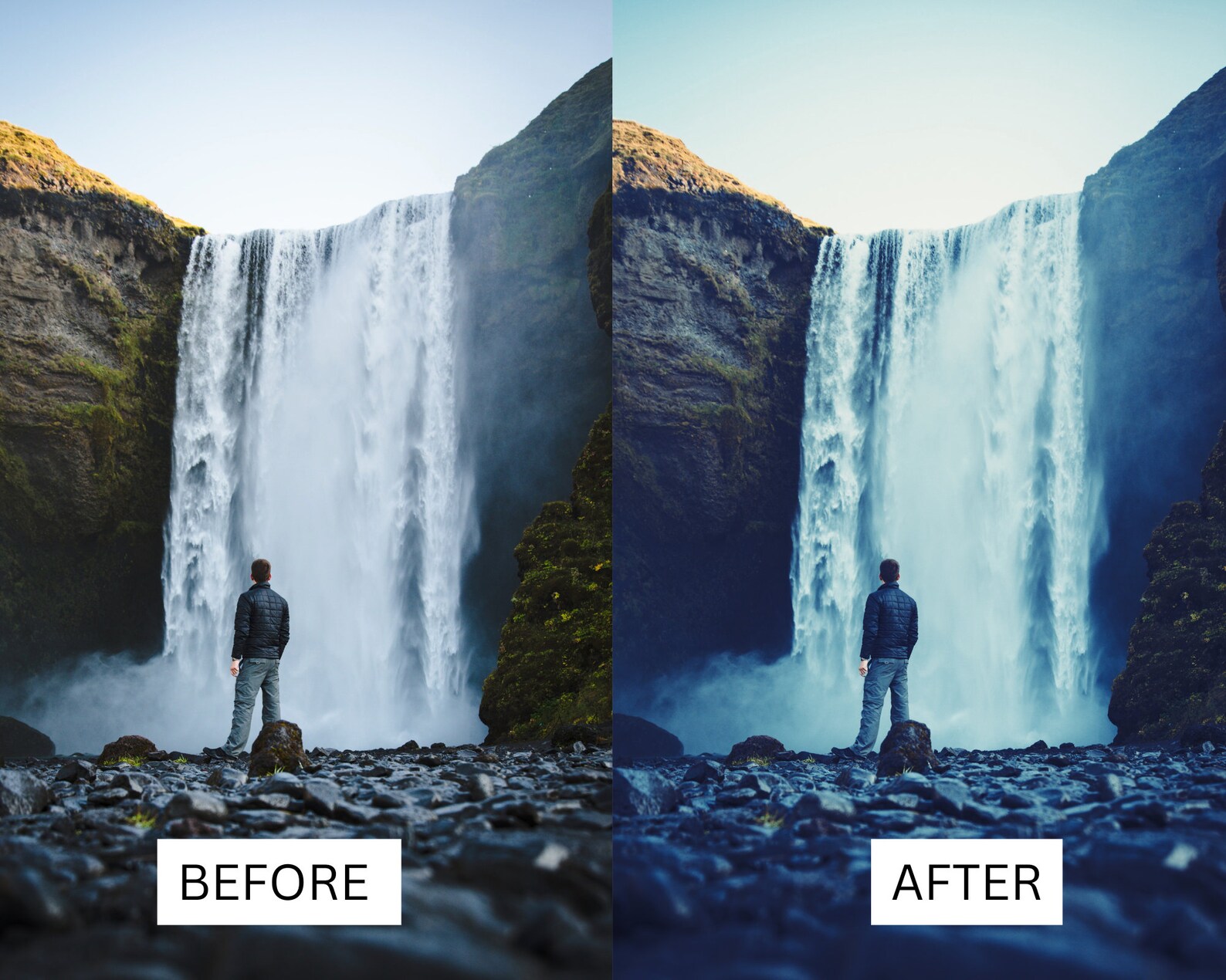 40 Moody Blue Landscape Luts | Cinematic Color Grading for Premiere Pro ...