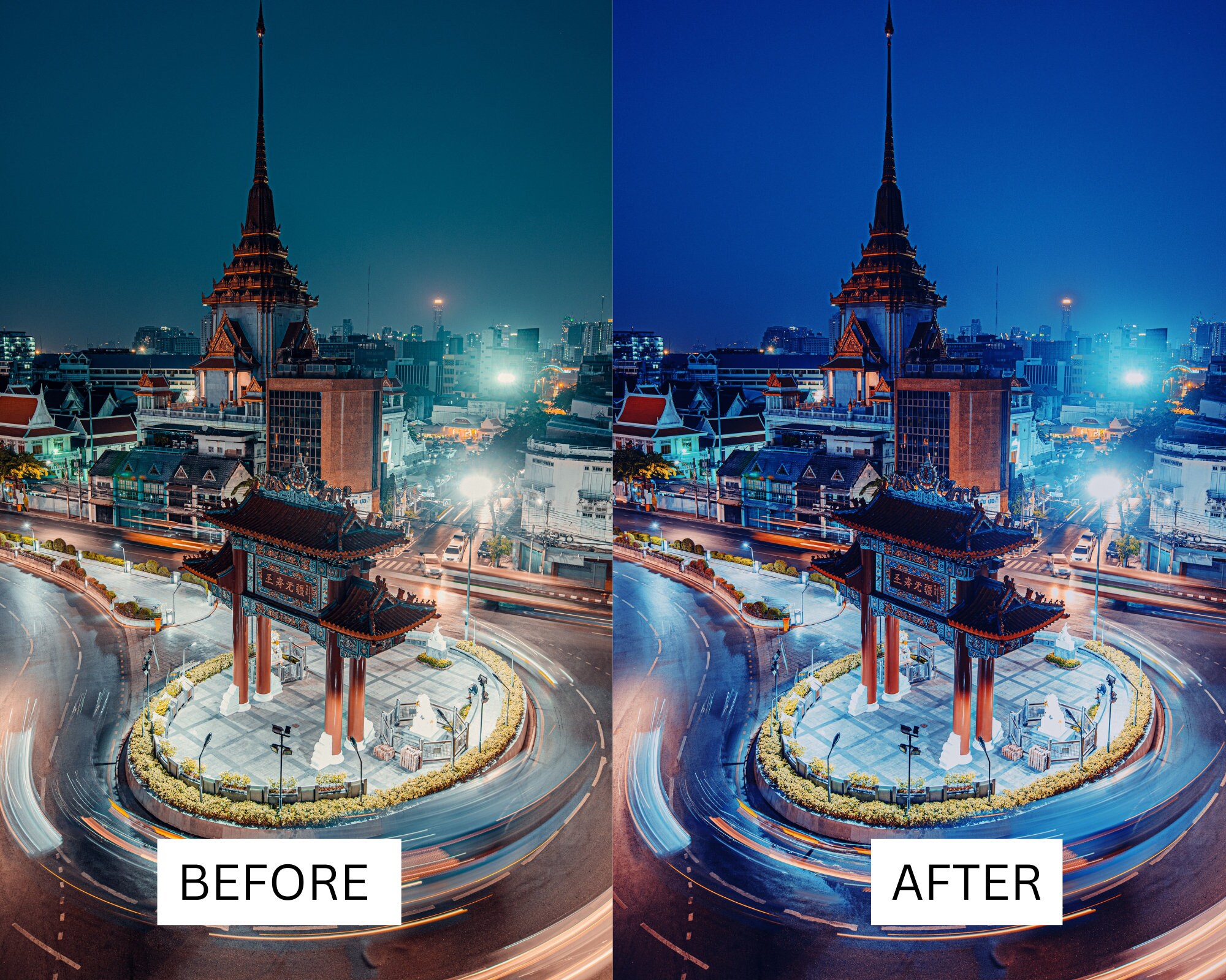 40 Blue Hour Cinematic Luts | Cityscape Night Color Grading for ...