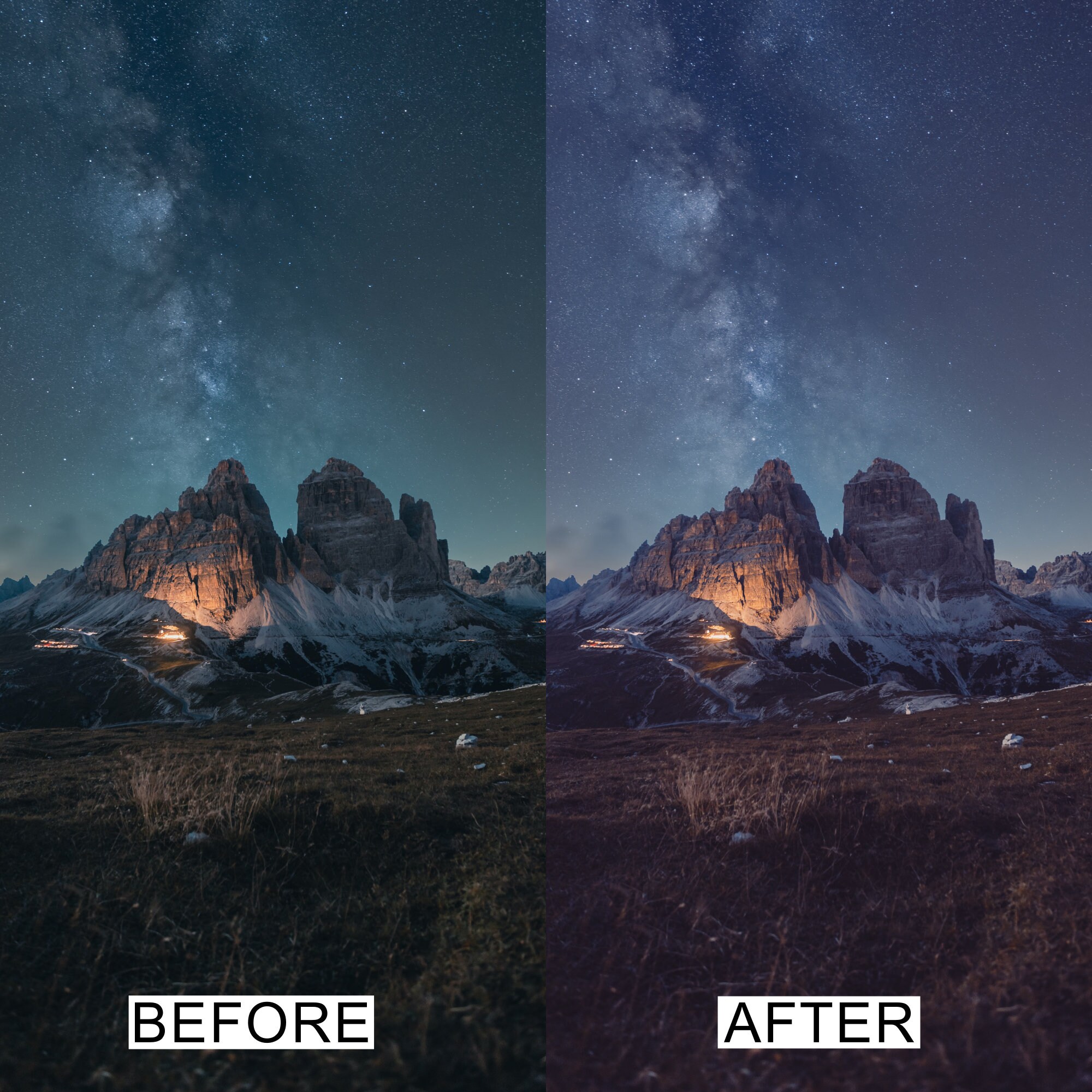 40 Astrophotography Lightroom Presets | Milky Way Night Sky | Stars ...