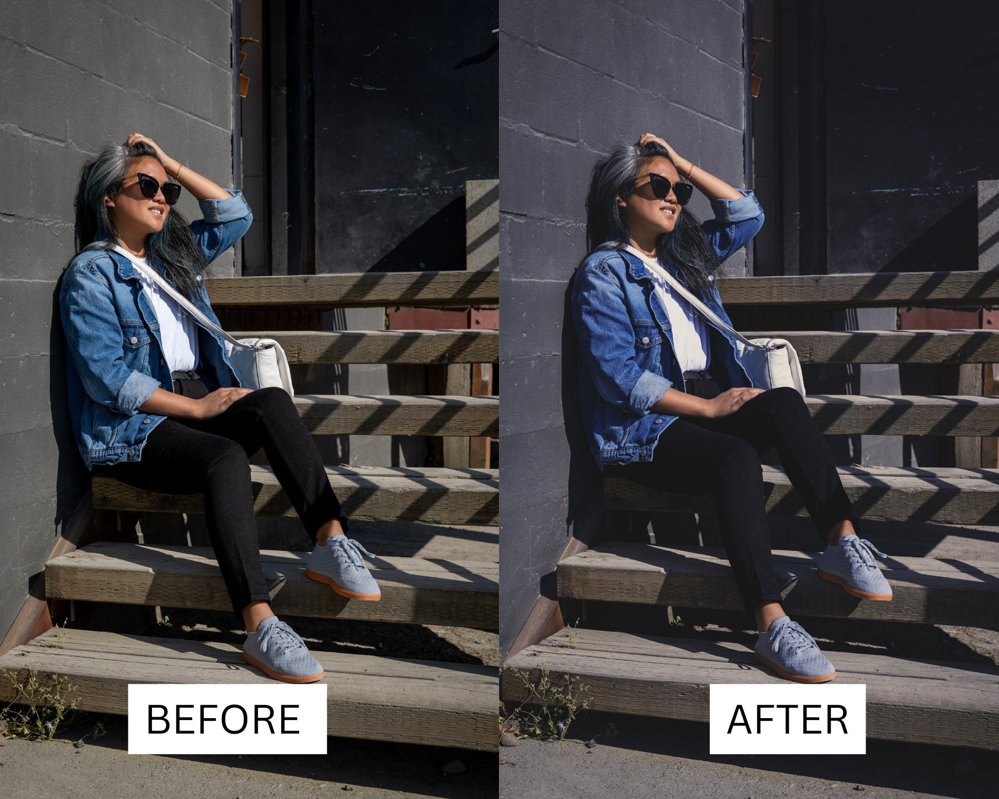 50 LUTS Denim Fashion Blue Premiere Pro After - Etsy