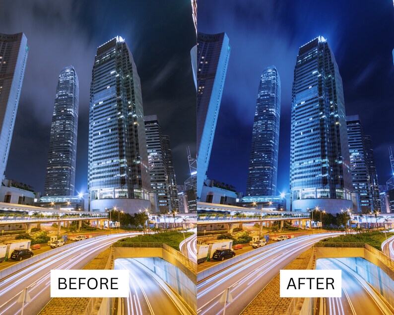 40 Blue Hour Cinematic Luts | Cityscape Night Color Grading for ...