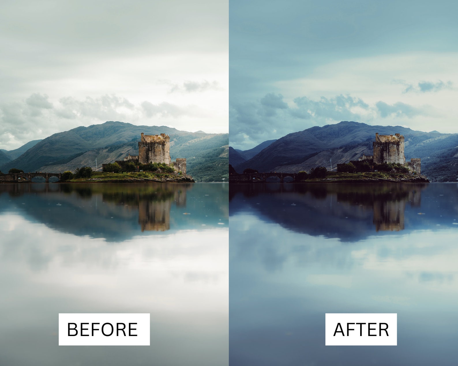 40 Moody Blue Landscape Luts | Cinematic Color Grading for Premiere Pro ...