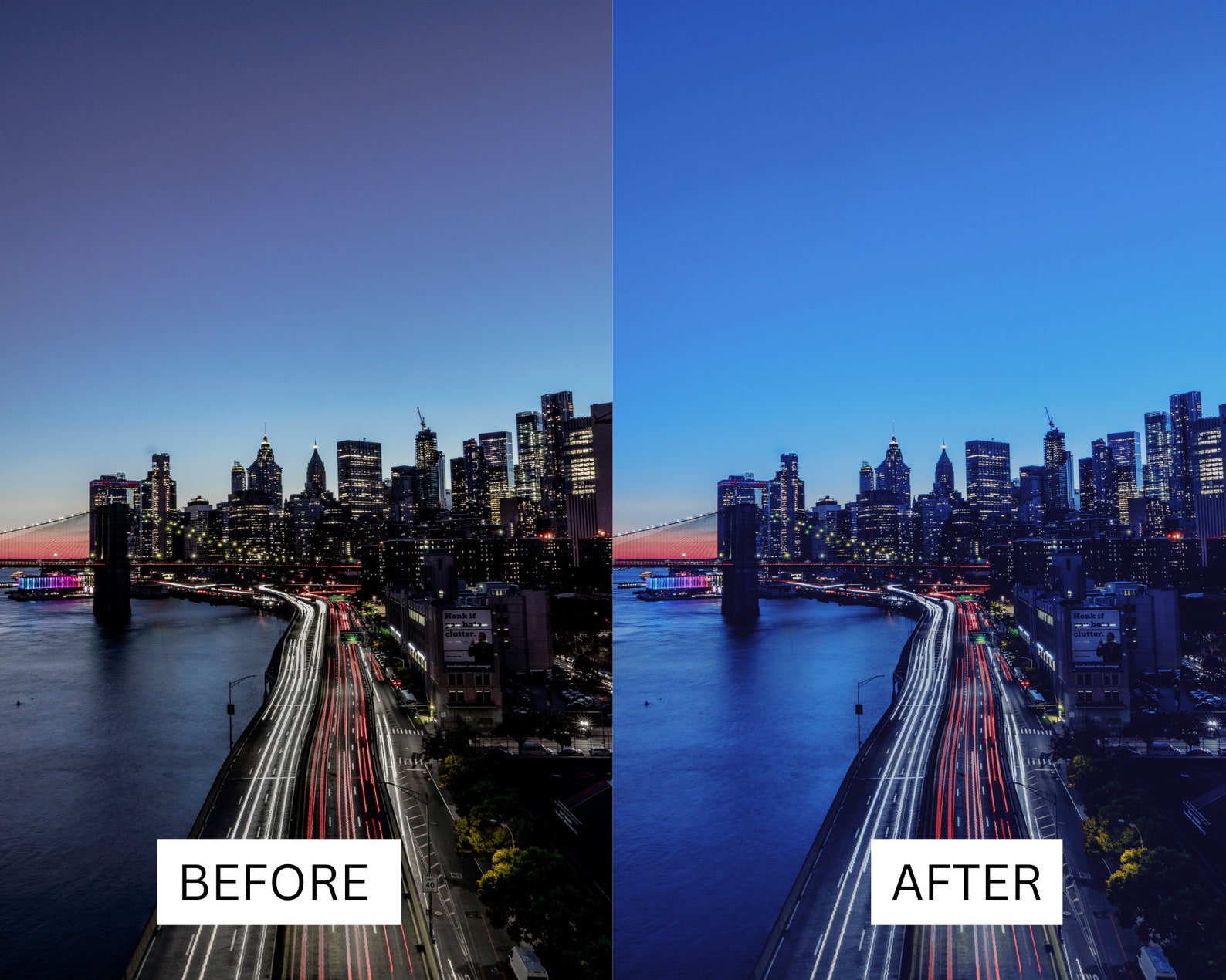 40 Blue Hour Cinematic Luts | Cityscape Night Color Grading for ...