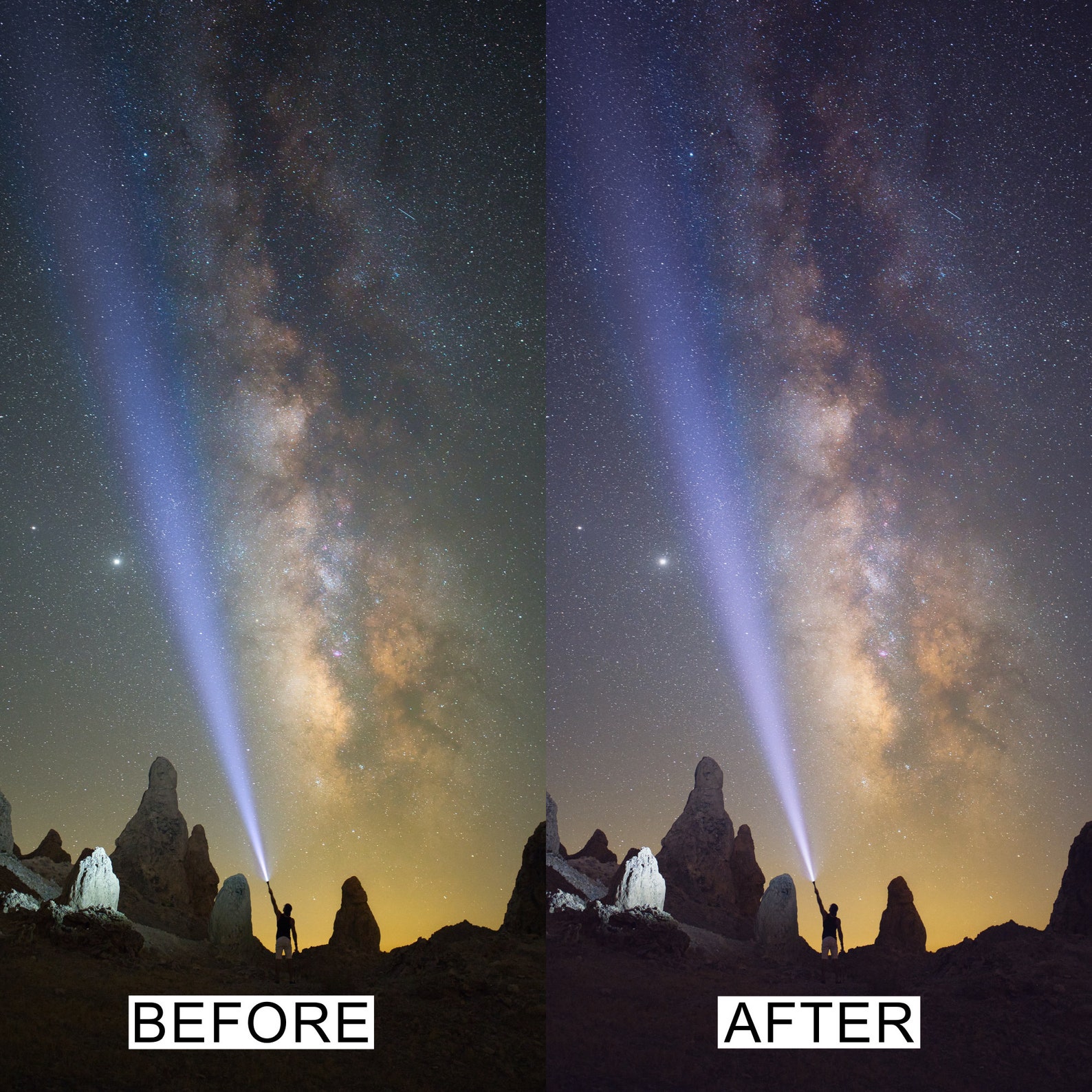 40 Astrophotography Lightroom Presets | Milky Way Night Sky | Stars ...