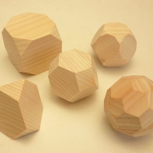 Wood Archimedean Solids 5 Truncated Platonic Solid - Etsy