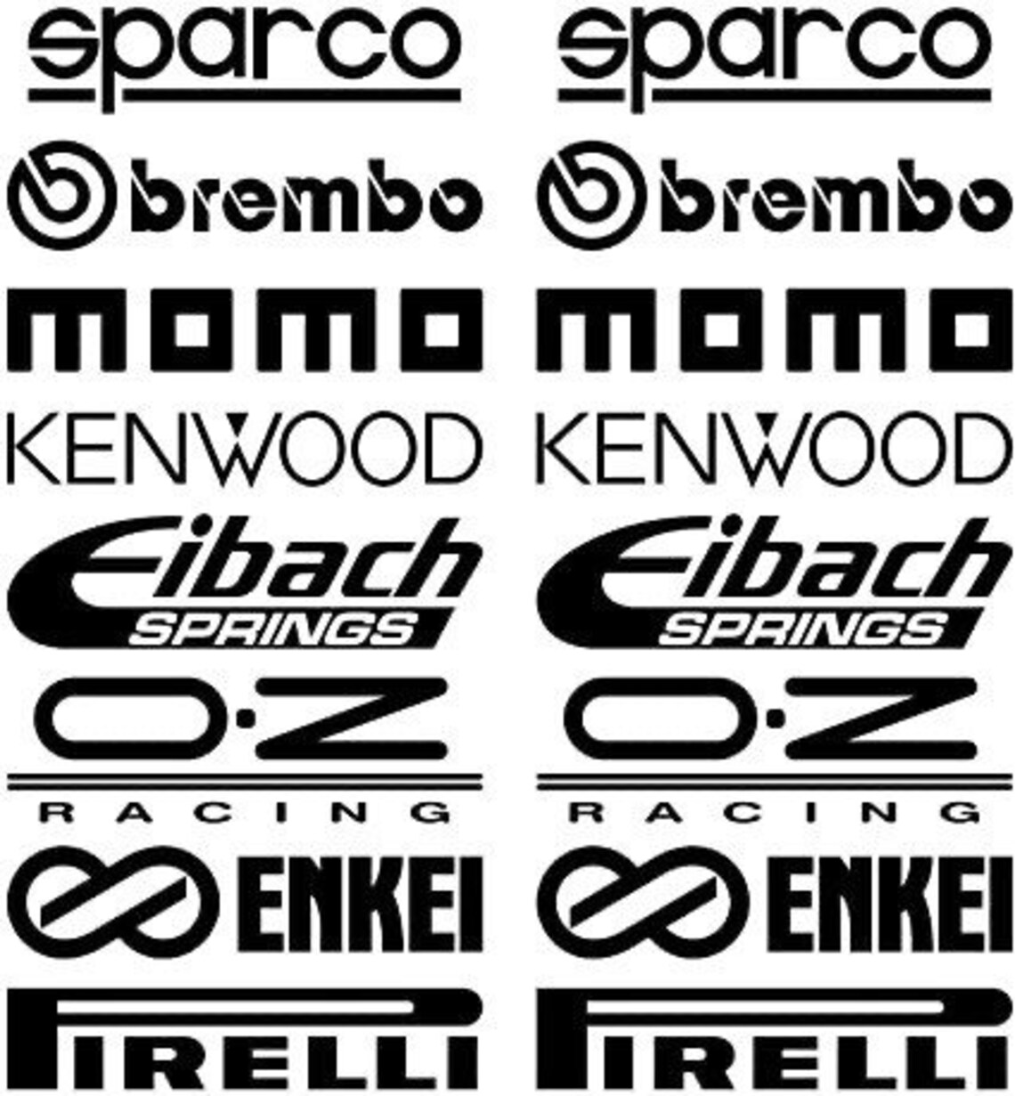 One RANDOM STICKER Sparco Brembo momo Kenwood Eibach | Etsy