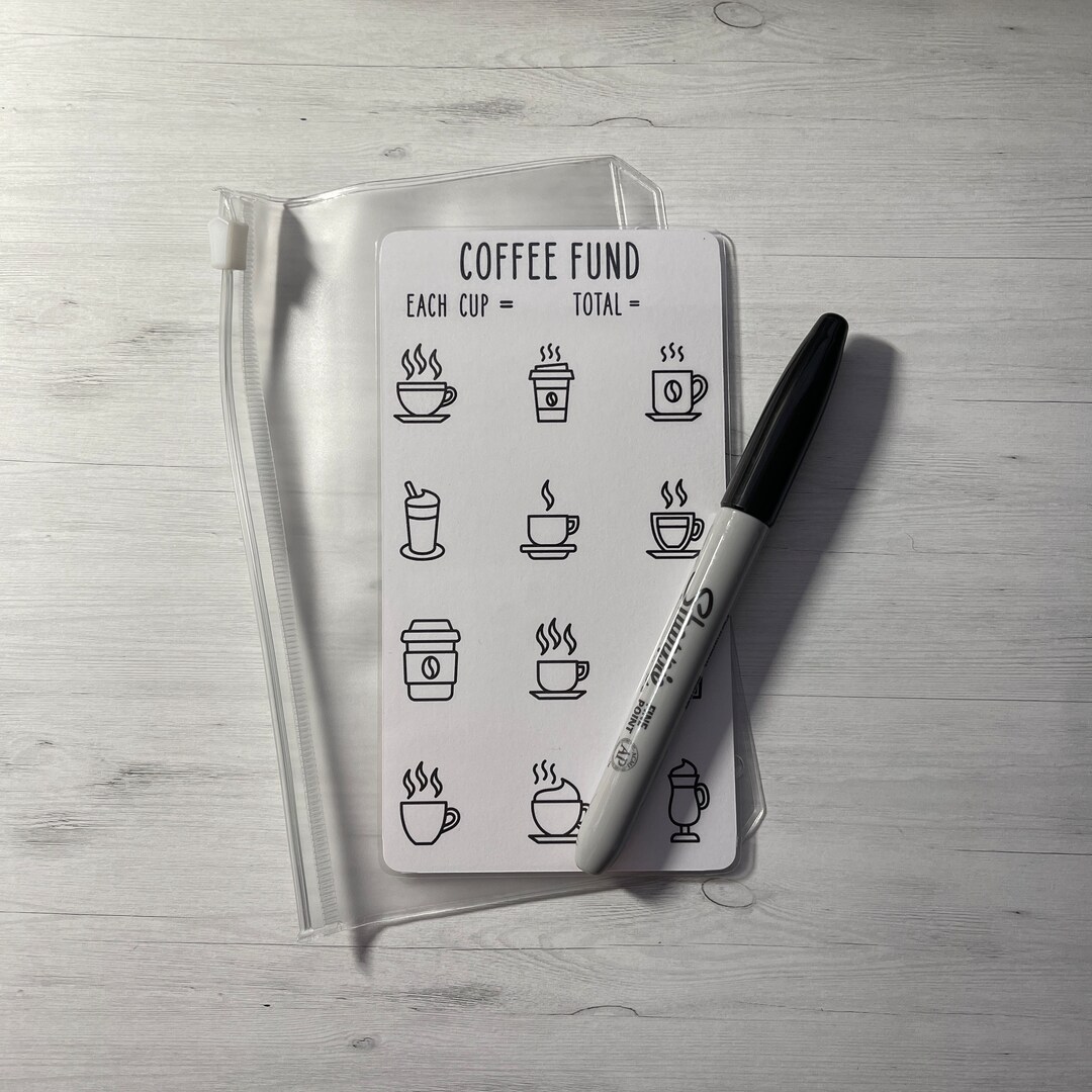 Coffee Fund Savings Challenge, Coffee Fund Colour in Savings, Money ...