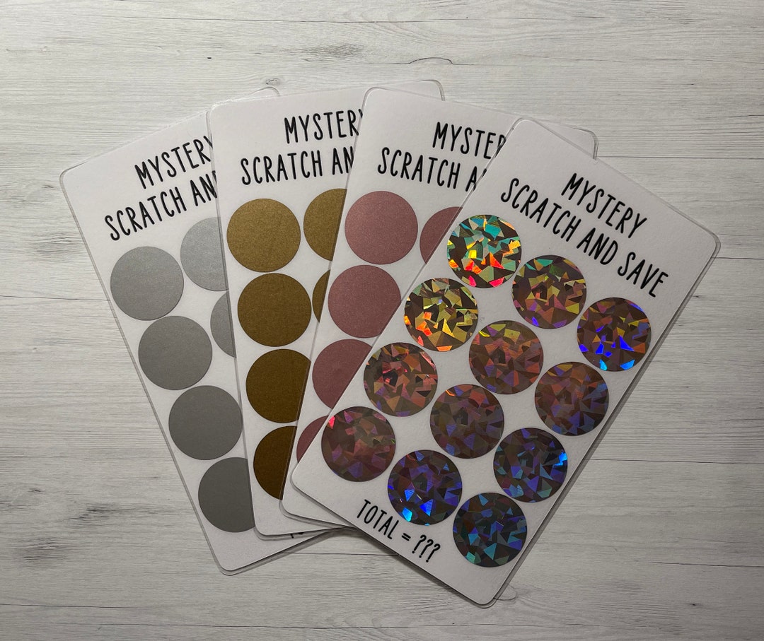 Mystery Scratch and Save Savings Tracker Card Laminated - Etsy