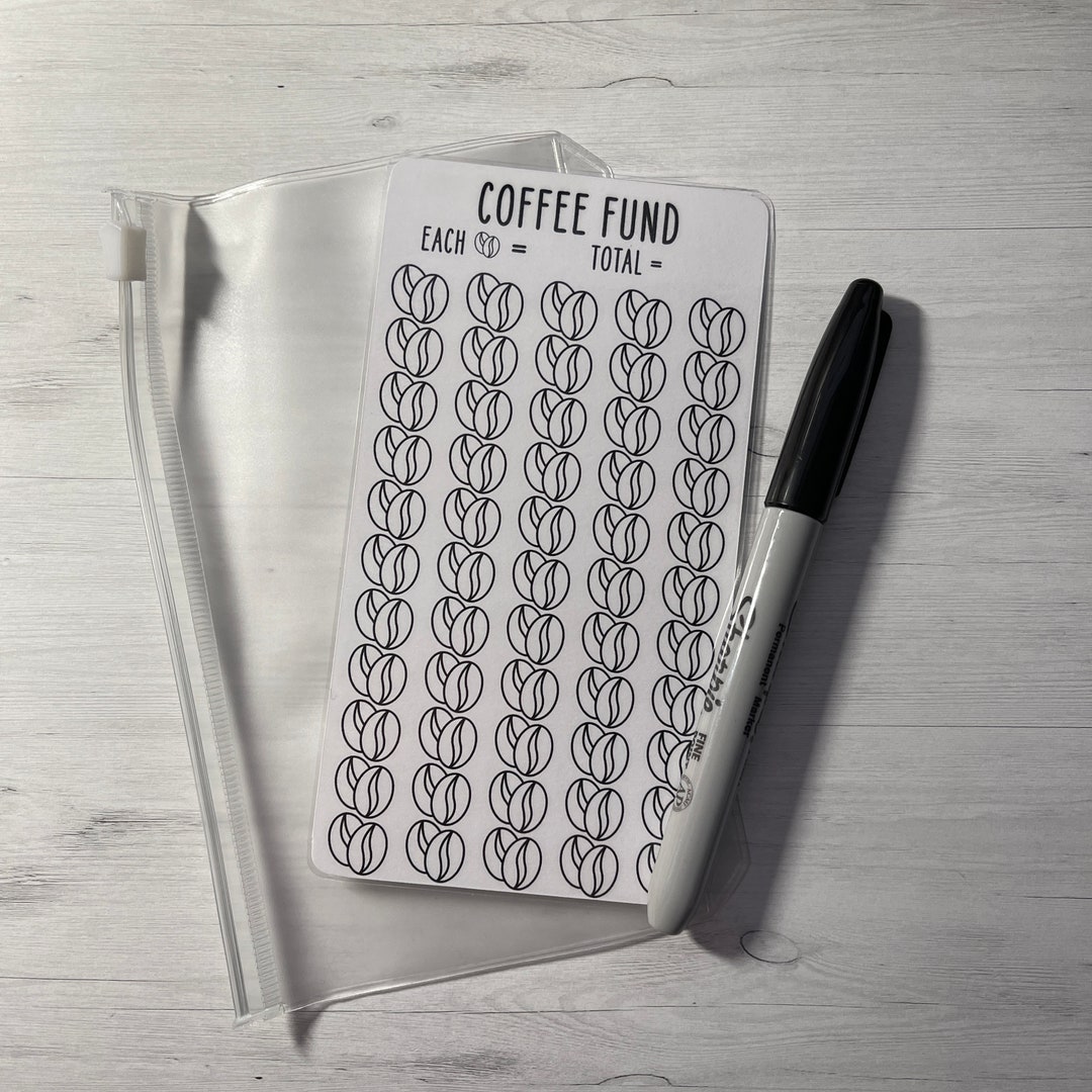 Coffee Bean Savings Challenge, Coffee Fund Colour in Savings, Money ...