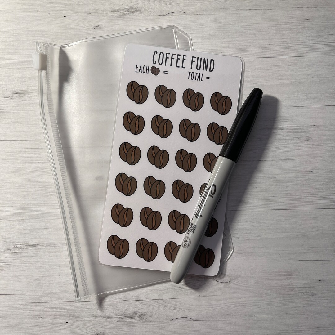 Coffee Savings Challenge, Coffee Fund Colour in Savings, Money ...