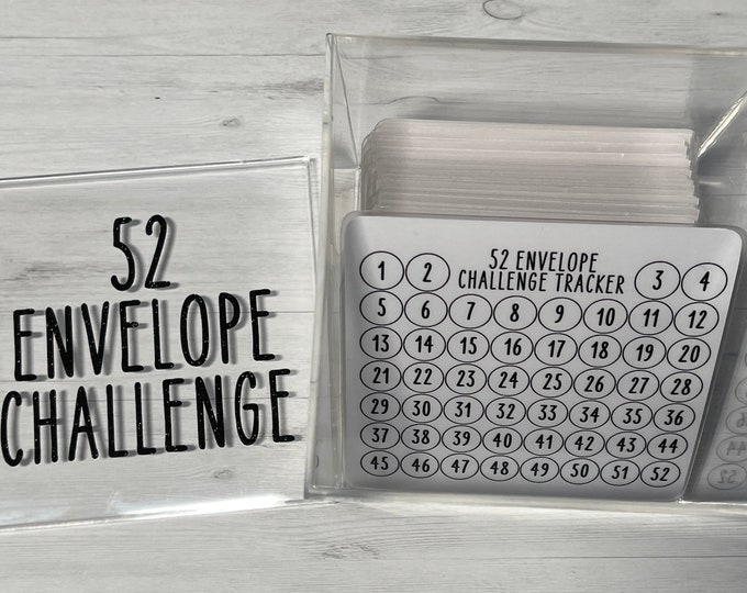 52 Envelope Challenge Box and Savings Tracker - Etsy