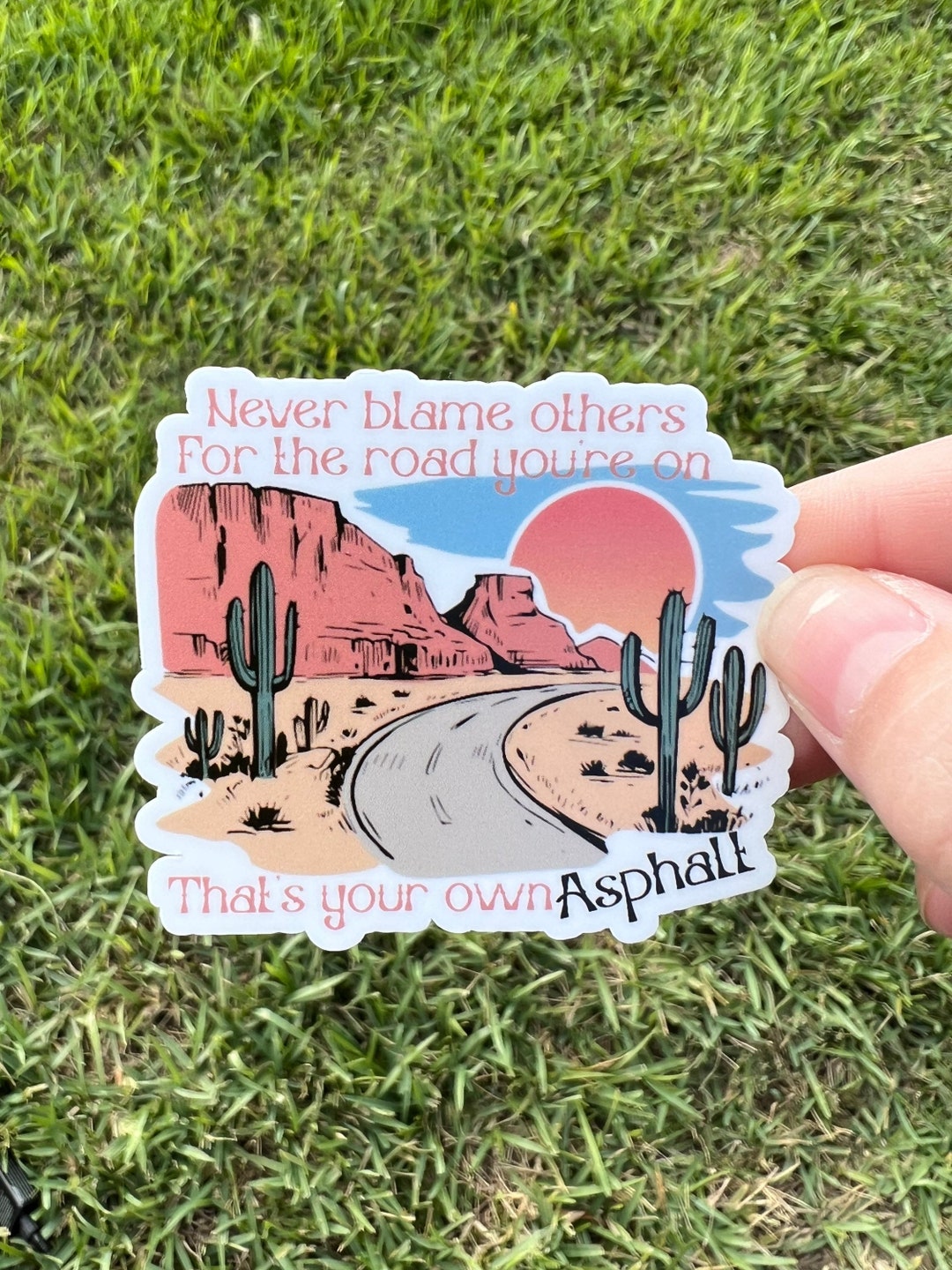 Pun Sticker Funny Sticker Adult Desert Sticker Asphalt - Etsy