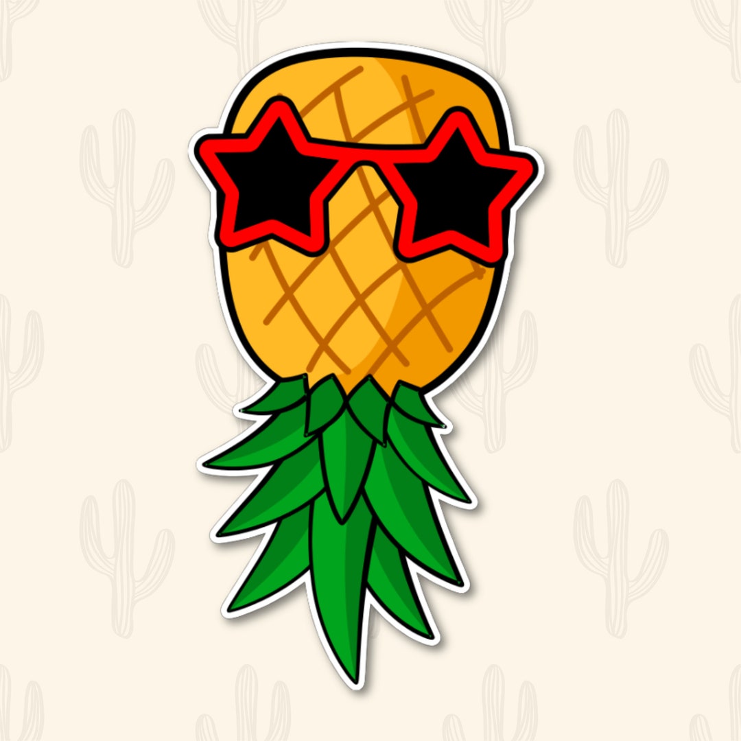 Upside Down Pineapple, Pineapple Sticker, Funny Stickers Adult ...
