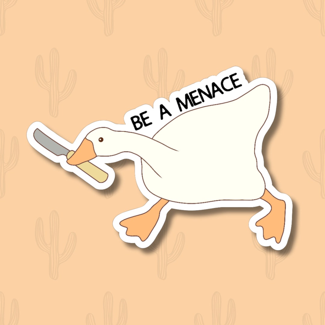Silly Goose Sticker, Anarchist Sticker, Funny Animal Sticker, Sarcastic ...