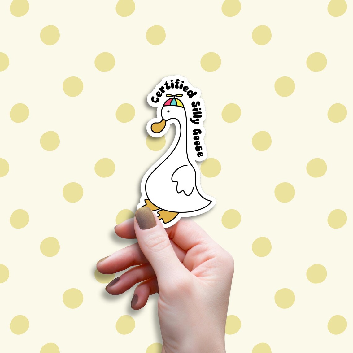 Silly Goose Sticker, Funny Sticker for Water Bottle, Cute Animal ...