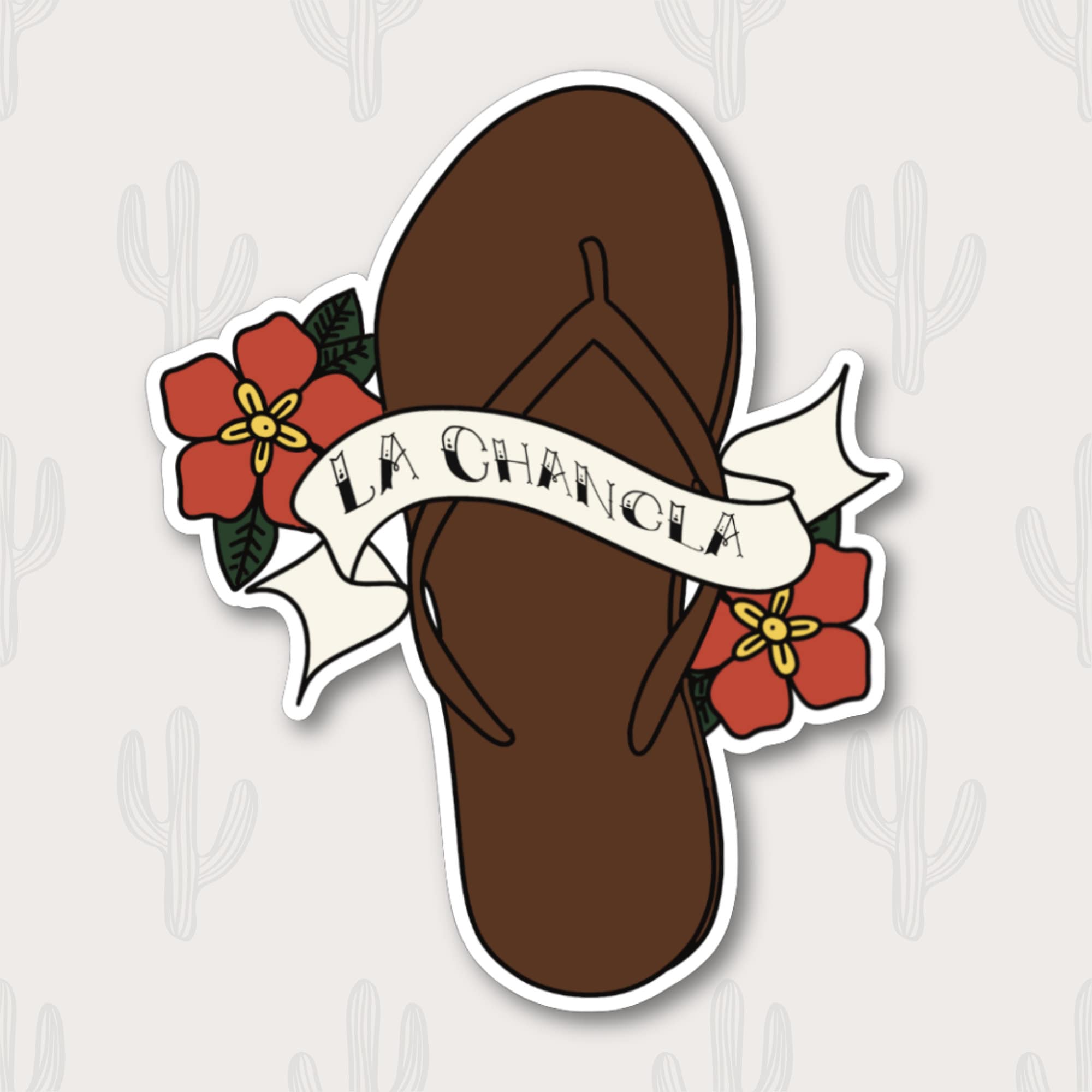La Chancla Survivor Sticker, Funny Mexican Mom Decal, Flip Flop Humor ...