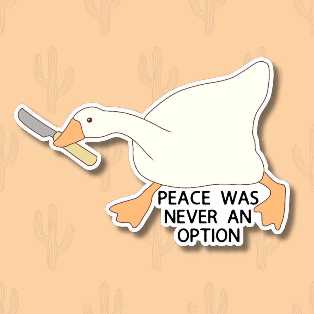 Silly Goose Sticker, Anarchist Sticker, Funny Animal Sticker, Sarcastic ...