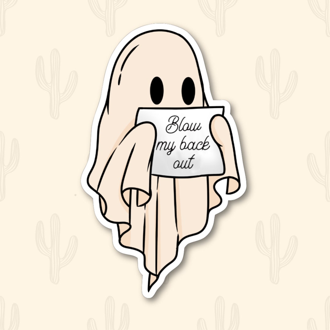 Funny Ghost Sticker, Spooky Season Sticker, Halloween Sticker, Horror ...