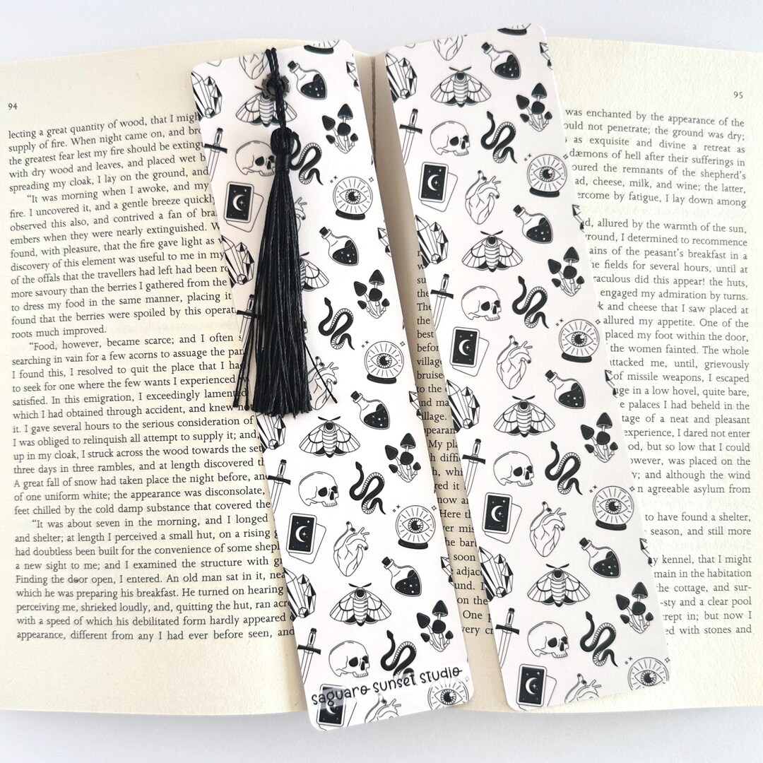 Skull Bookmark, Witchy Bookmark, Gothic Bookmark, Anatomy Bookmark ...