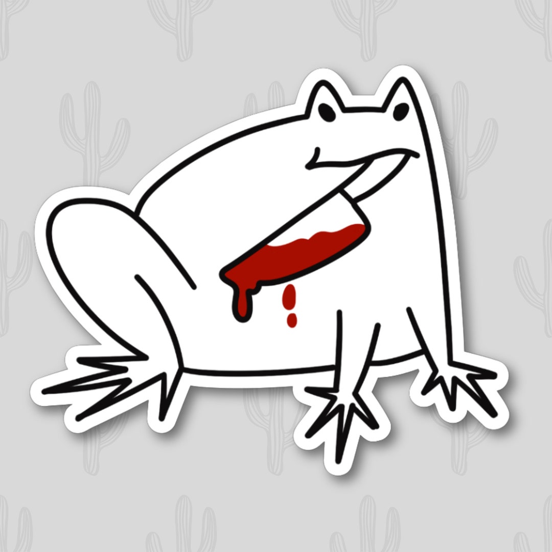 Funny Frog Sticker, True Crime Decal, Gore Sticker, Laptop Sticker ...