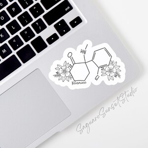 Ketamine Molecule Sticker, Chemistry Stickers, Science Stickers ...