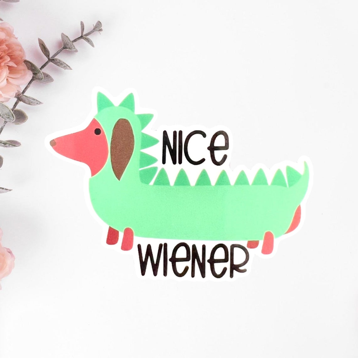 Wiener Dog Sticker Dachshund Sticker Dinosaur Funny Dog | Etsy