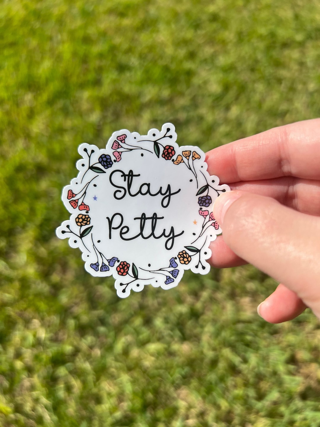 Stay Petty Sticker Funny Sticker for Laptop Sarcastic - Etsy