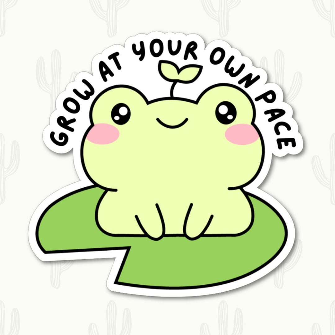 Cute Frog Sticker, Motivational Sticker, Affirmation Stickers for Kids ...