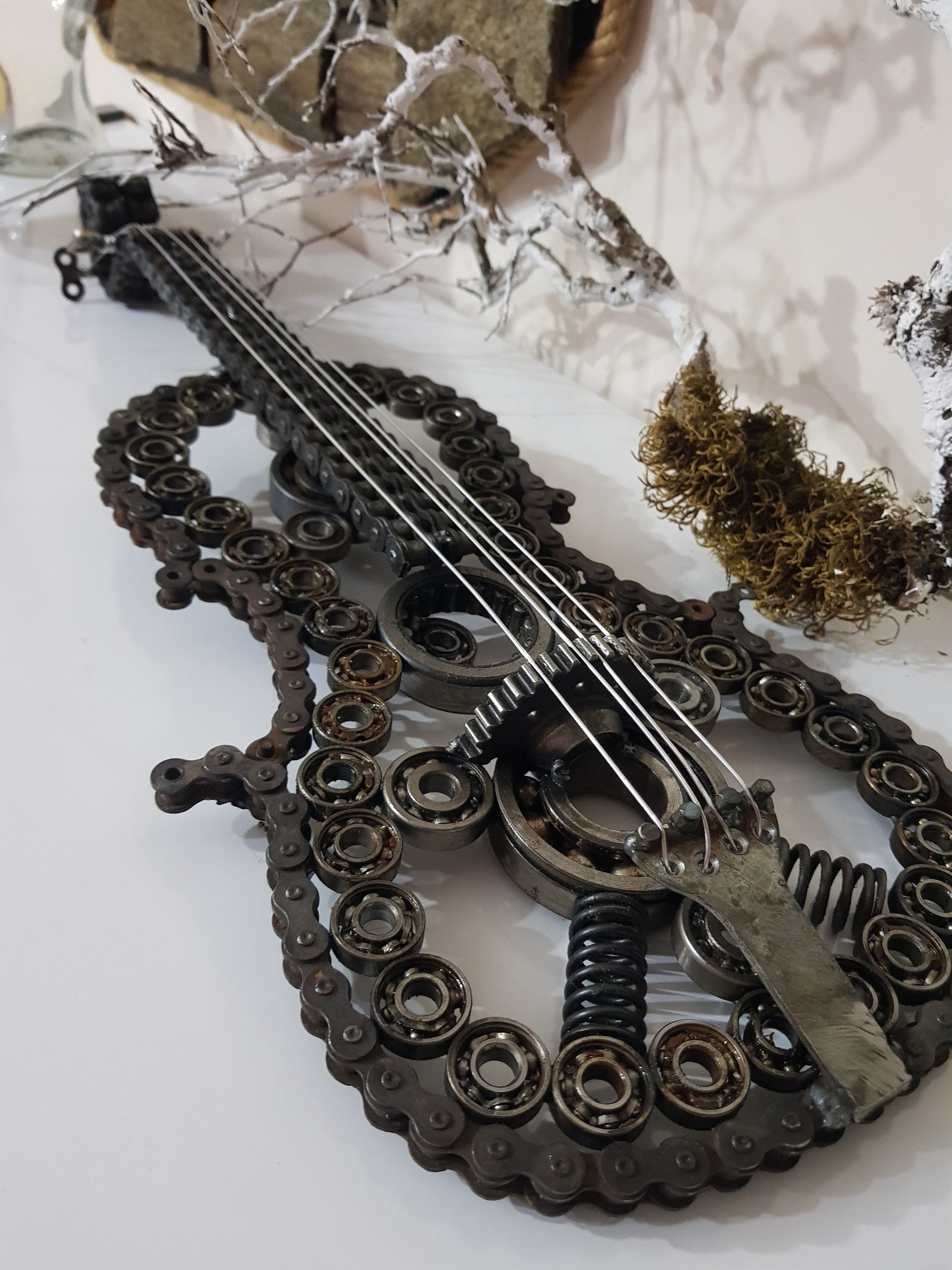 Steampunk violín instrumento musical decorado violín steampunk | Etsy