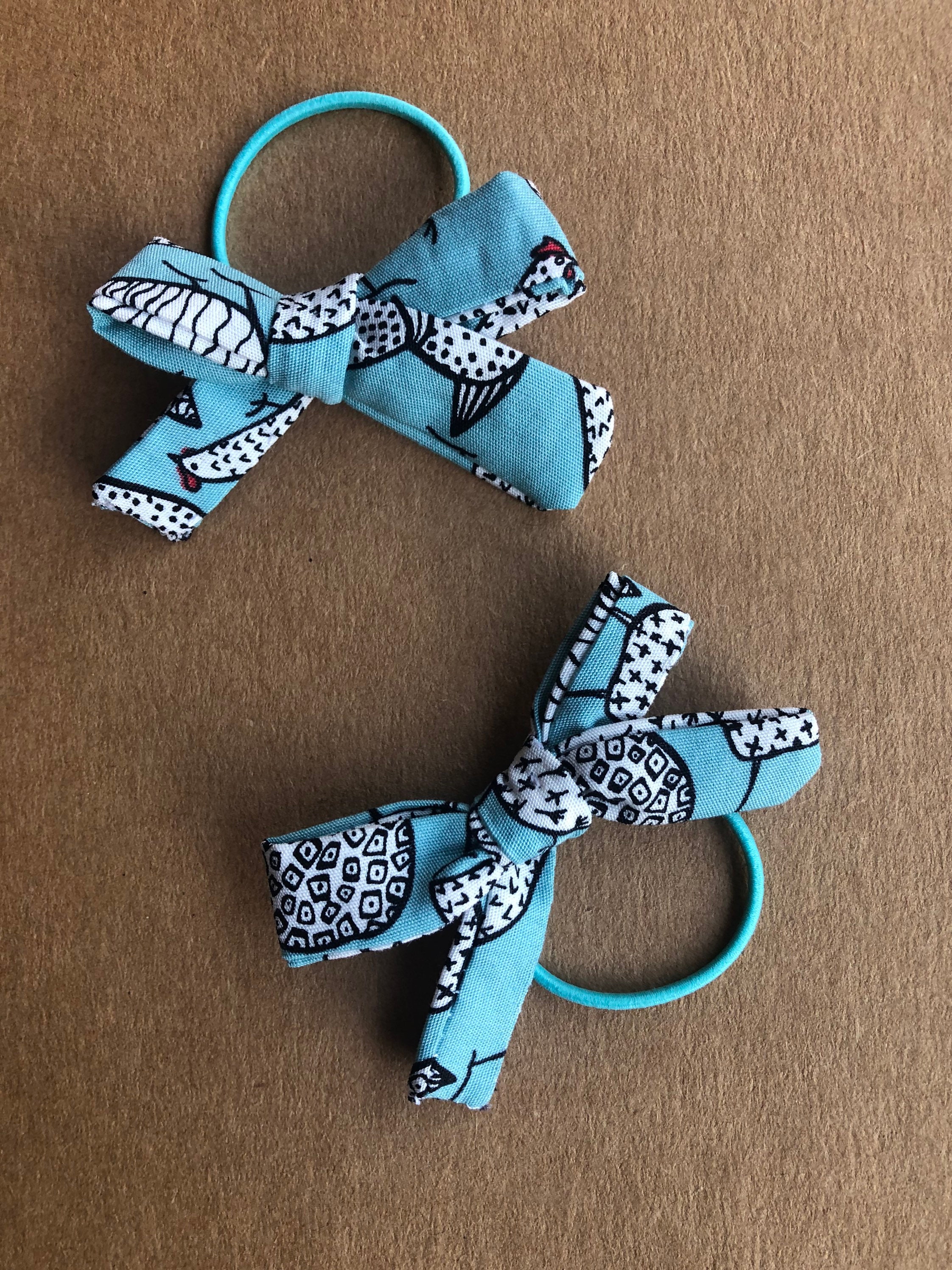 Childrens hair bobbles with bow | Etsy