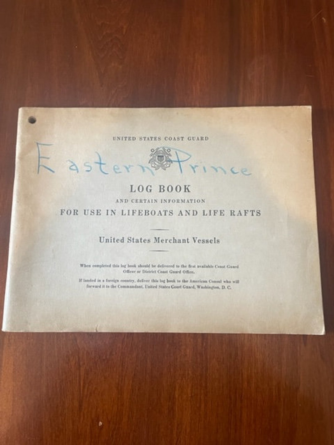 WW2 US Coast Guard Log Book 1944 - Etsy