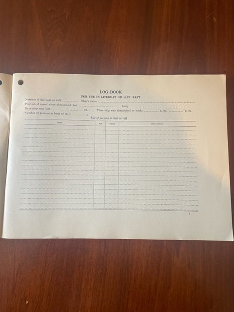 WW2 US Coast Guard Log Book 1944 - Etsy