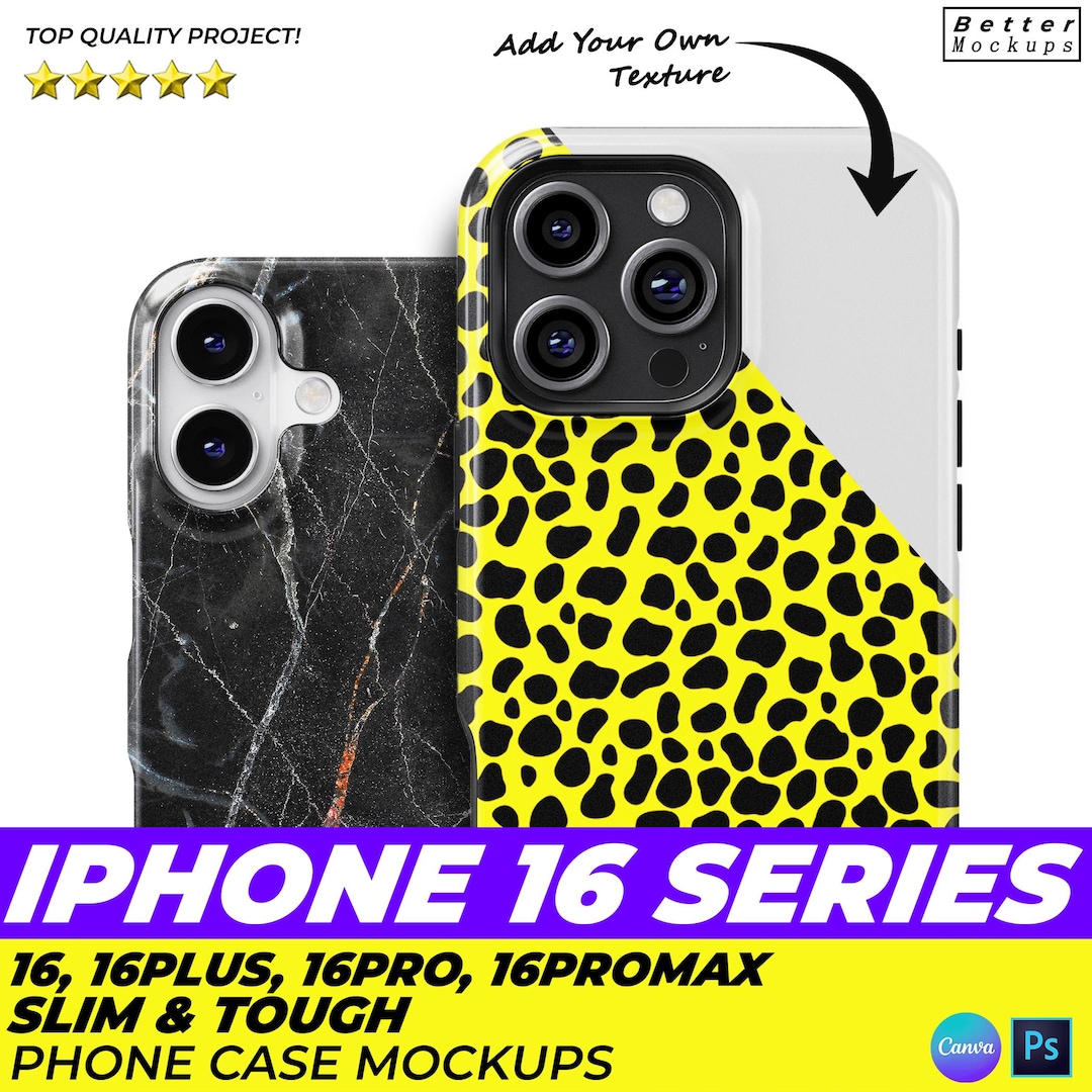 IPhone 16 Series Phone Case Mockups - iPhone 16 Pro Tough Snap Case ...