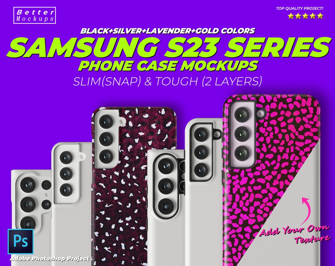 Samsung S23 Series Tough & Snap Slim Cases Mockups, S23 Mockup, S23 ...