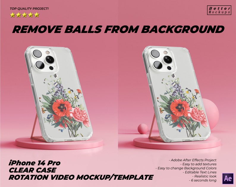 IPhone 14 Pro Clear Case Video Mockup – Adobe After Effects Template - Etsy