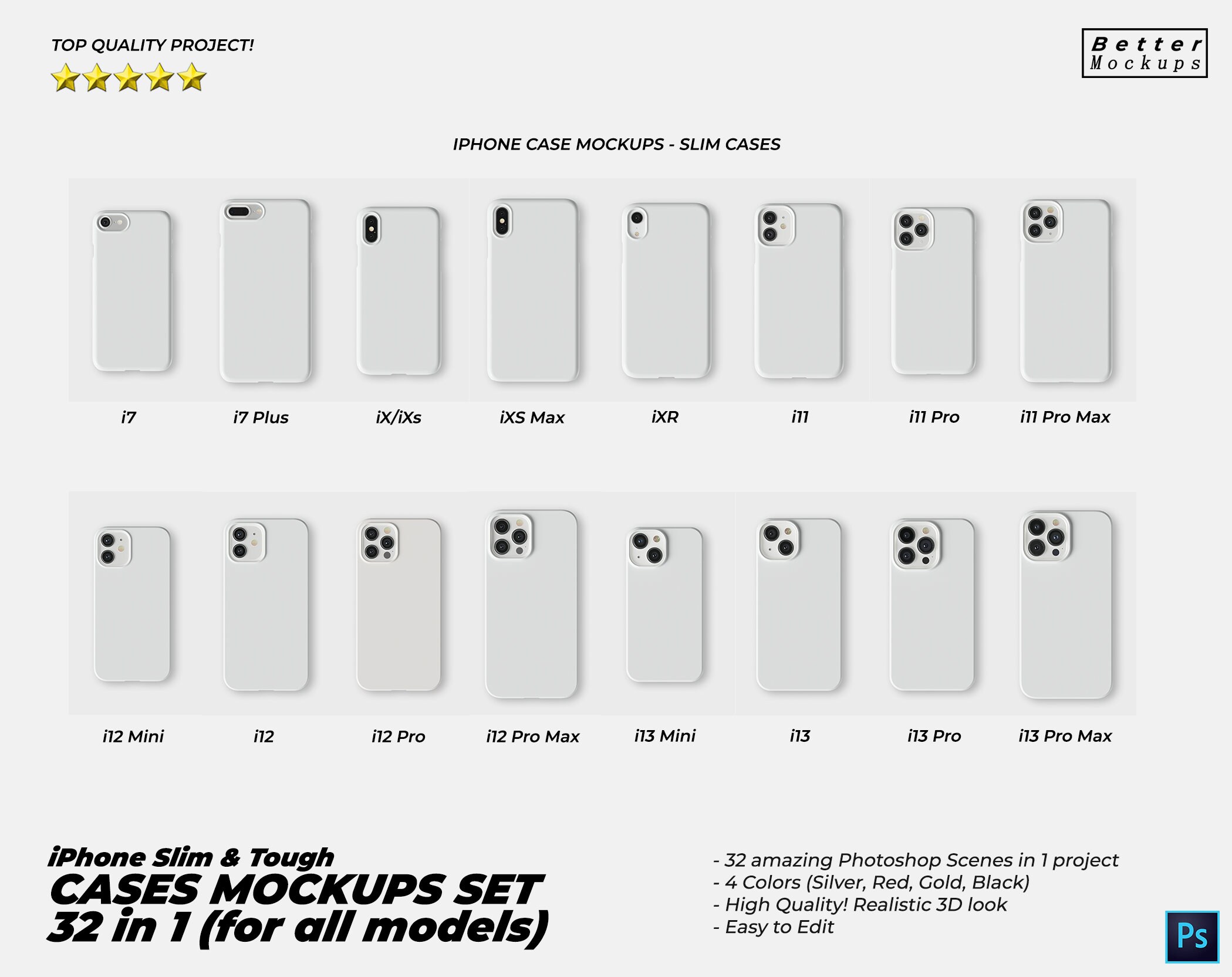 All Iphones Tough & Snap Cases Mockups iPhone Case Mockup - Etsy