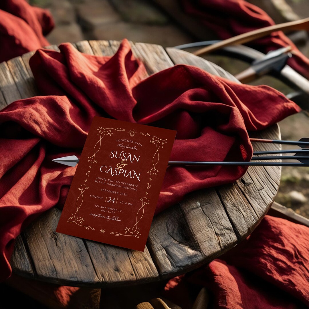 Narnia Wedding Invitation Template, Narnia-inspired, Chronicles of ...