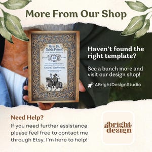 Shire-themed Garden Birthday Invitation | Editable Canva Template ...