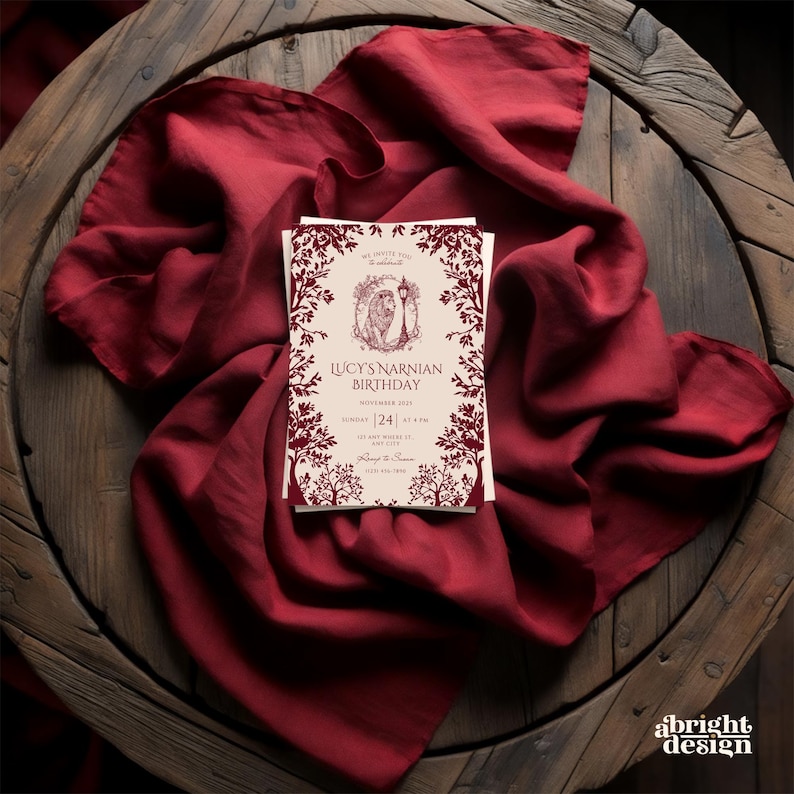 Lantern Waste Narnia Invitation Template: Fantasy Medieval Party ...
