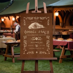 Hobbit Party Poster Template, Rings of Power, Edit in Canva (digital ...
