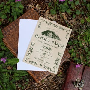 Hobbit Party Invitation Template, Tolkien-inspired, Rings of Power ...