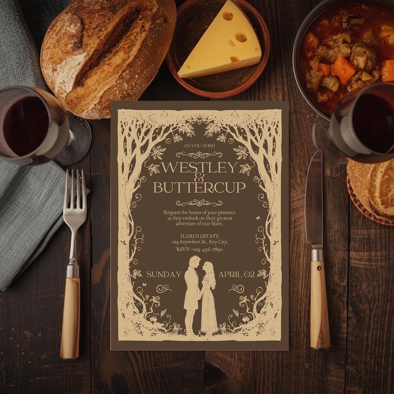 Princess Bride Wedding Invitation Template: Film-inspired Fantasy ...